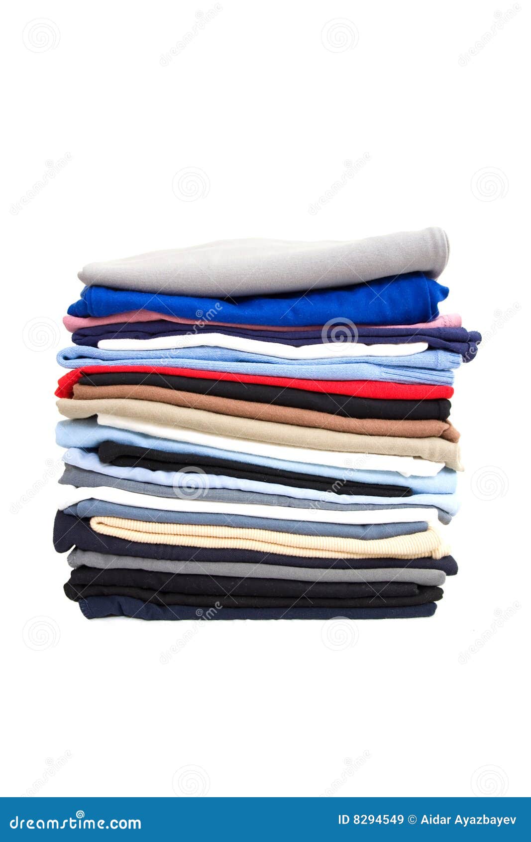 Stack of t-shirt stock image. Image of bulk, color, blue - 8294549