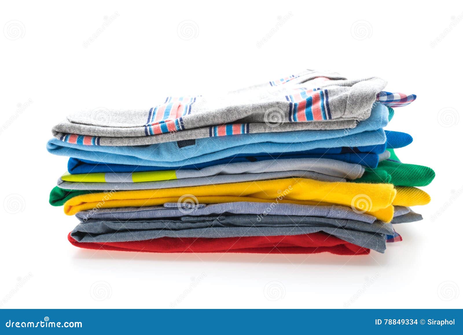Stack of T Shirt and Polo stock photo. Image of apparel - 78849334