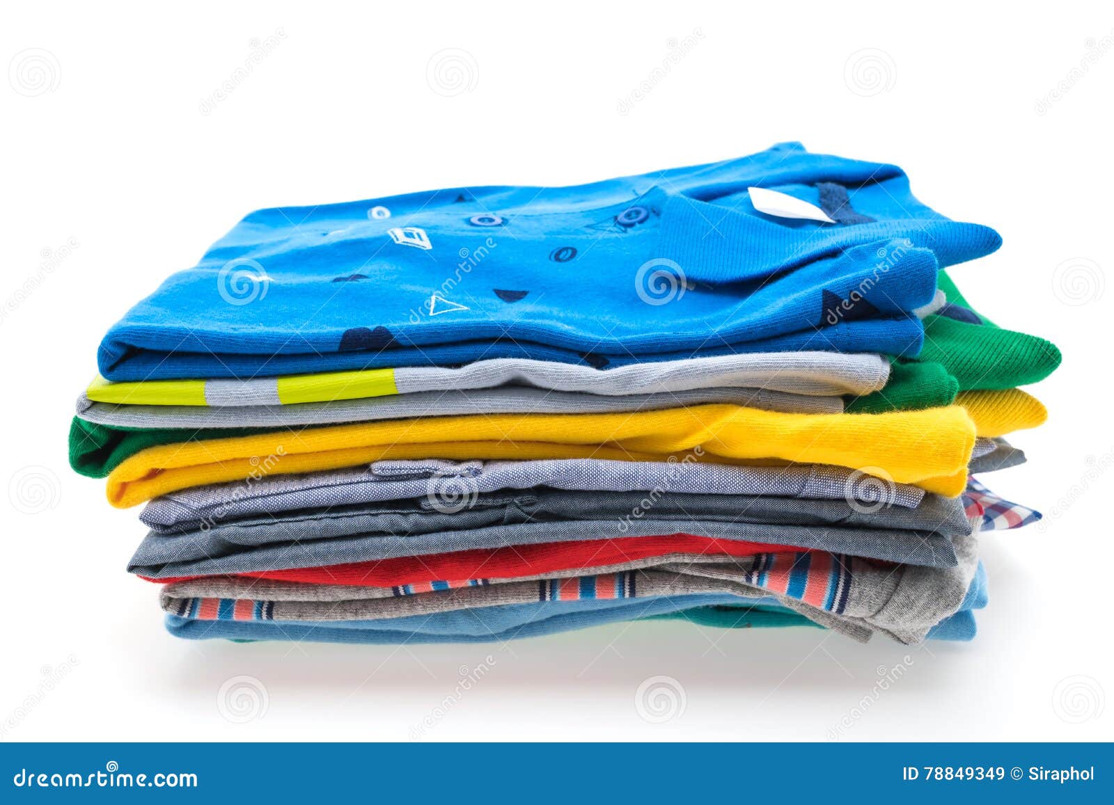Stack of T Shirt and Polo stock image. Image of background - 78849349