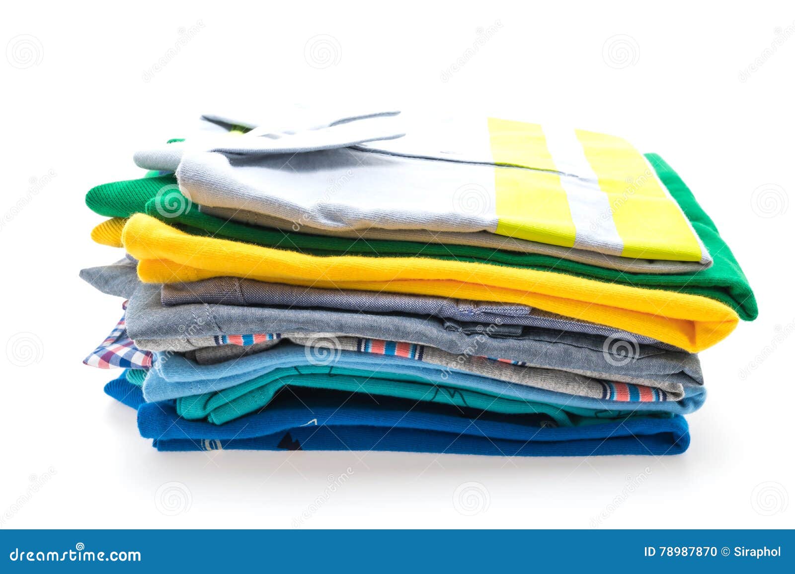 Stack of T Shirt and Polo stock photo. Image of shirts - 78987870
