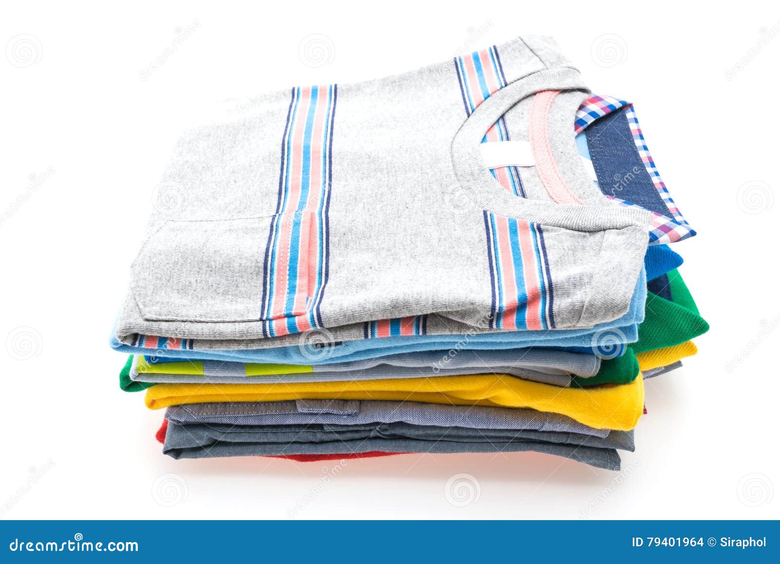 Stack of T Shirt and Polo stock photo. Image of fresh - 79401964