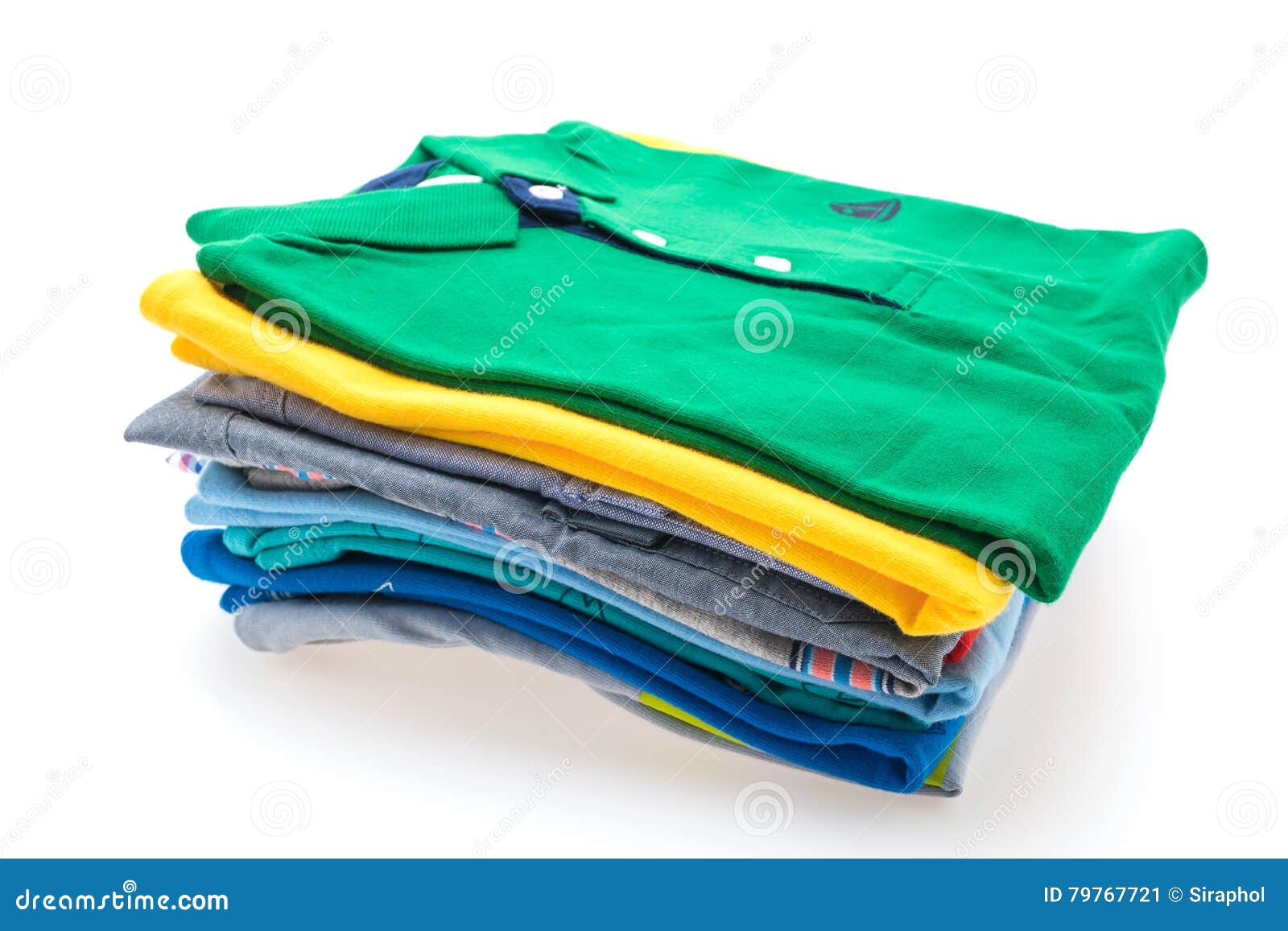 Stack of T Shirt and Polo stock image. Image of shirts - 79767721