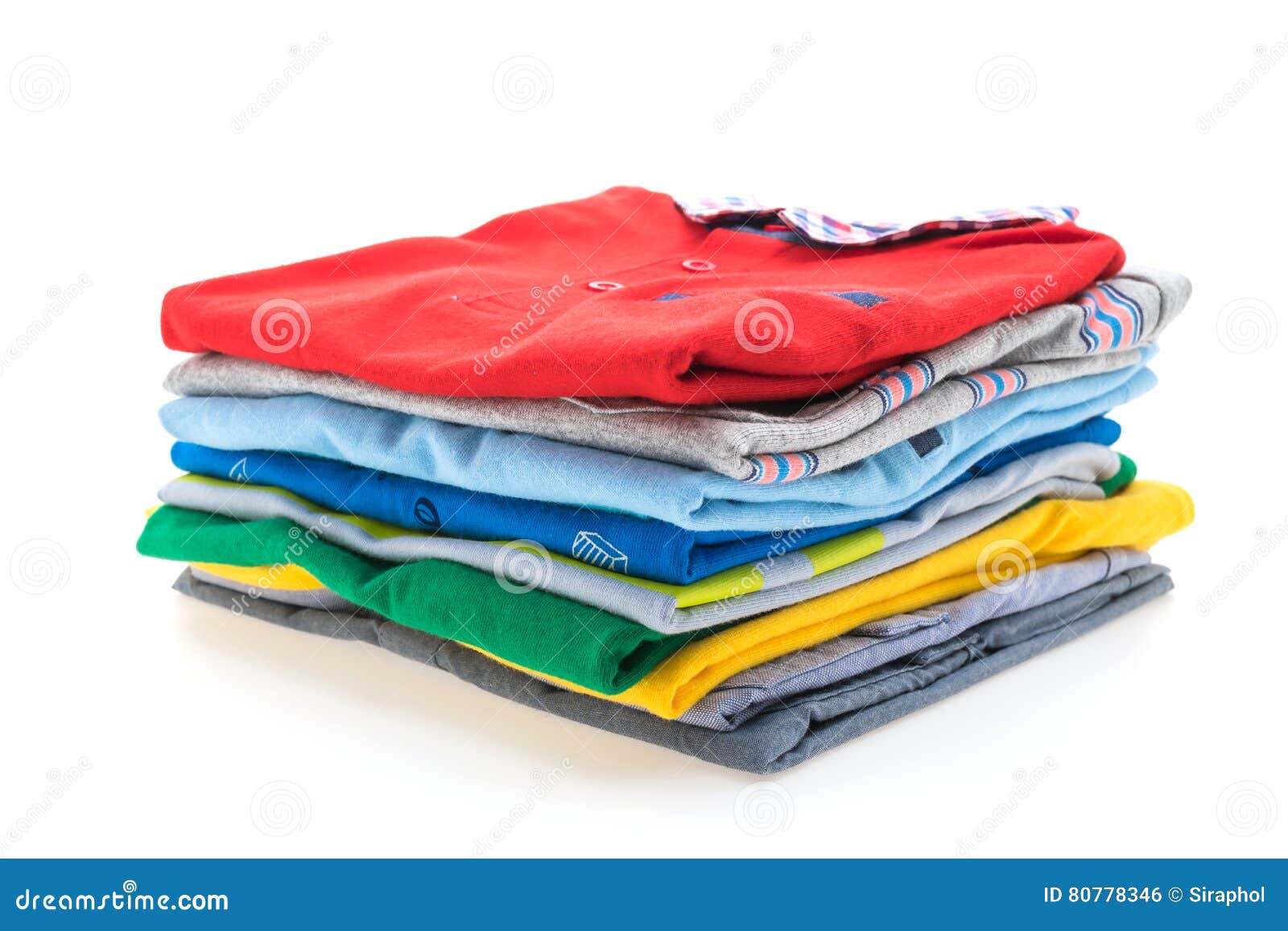 Stack of T Shirt and Polo stock photo. Image of shirt - 80778346