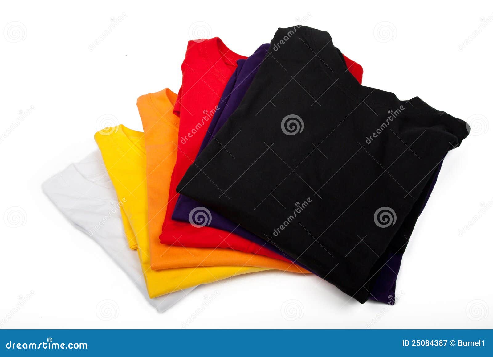 Stack of t-shirts stock image. Image of apparel, collar - 25084387