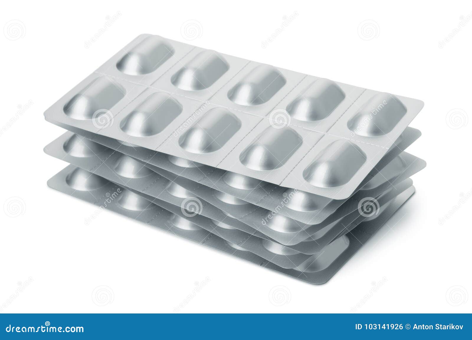 Stack of Tablets Blister Packs Stock Photo - Image of health ...