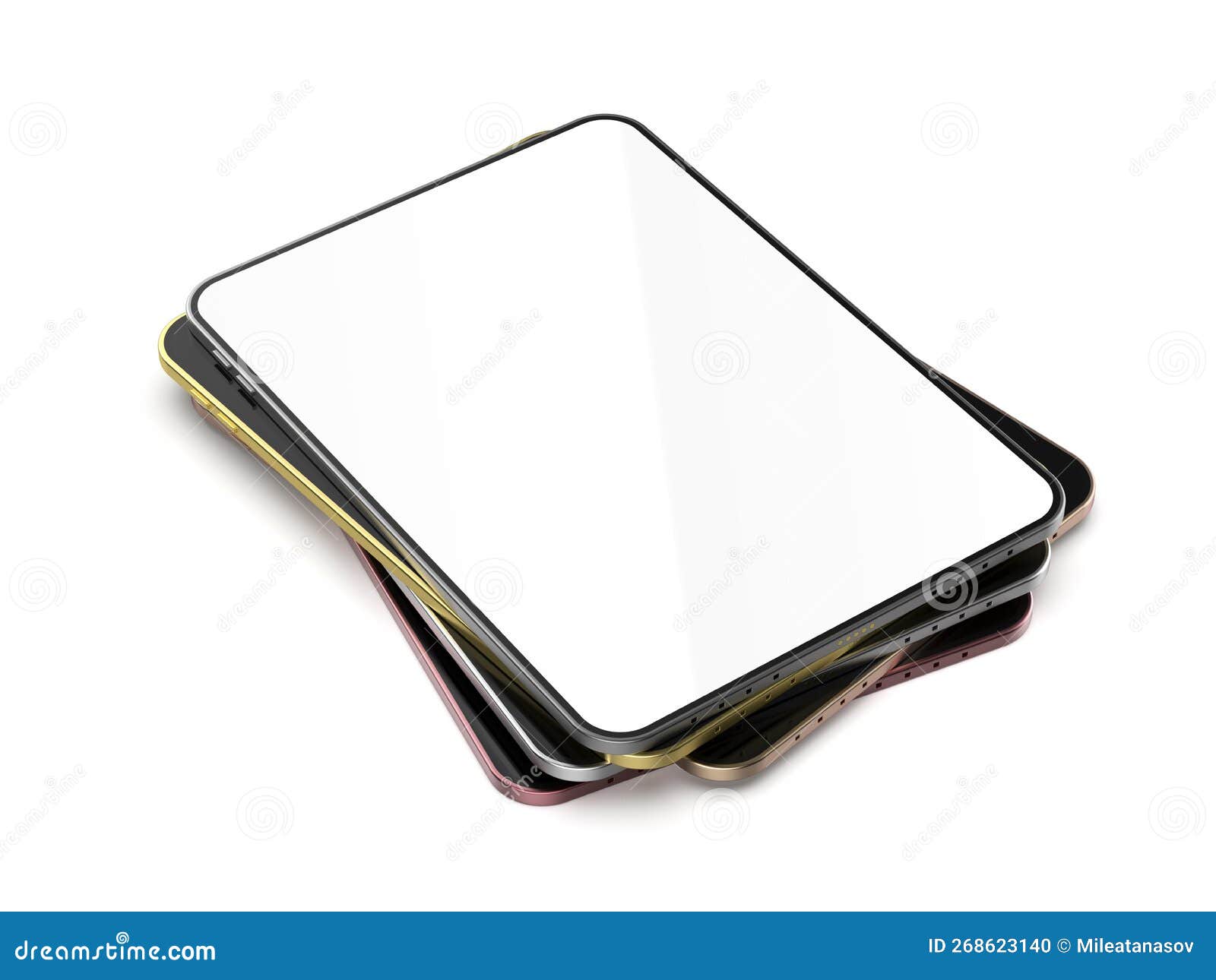 Stack of Tablets with Different Colors Stock Photo - Illustration of ...