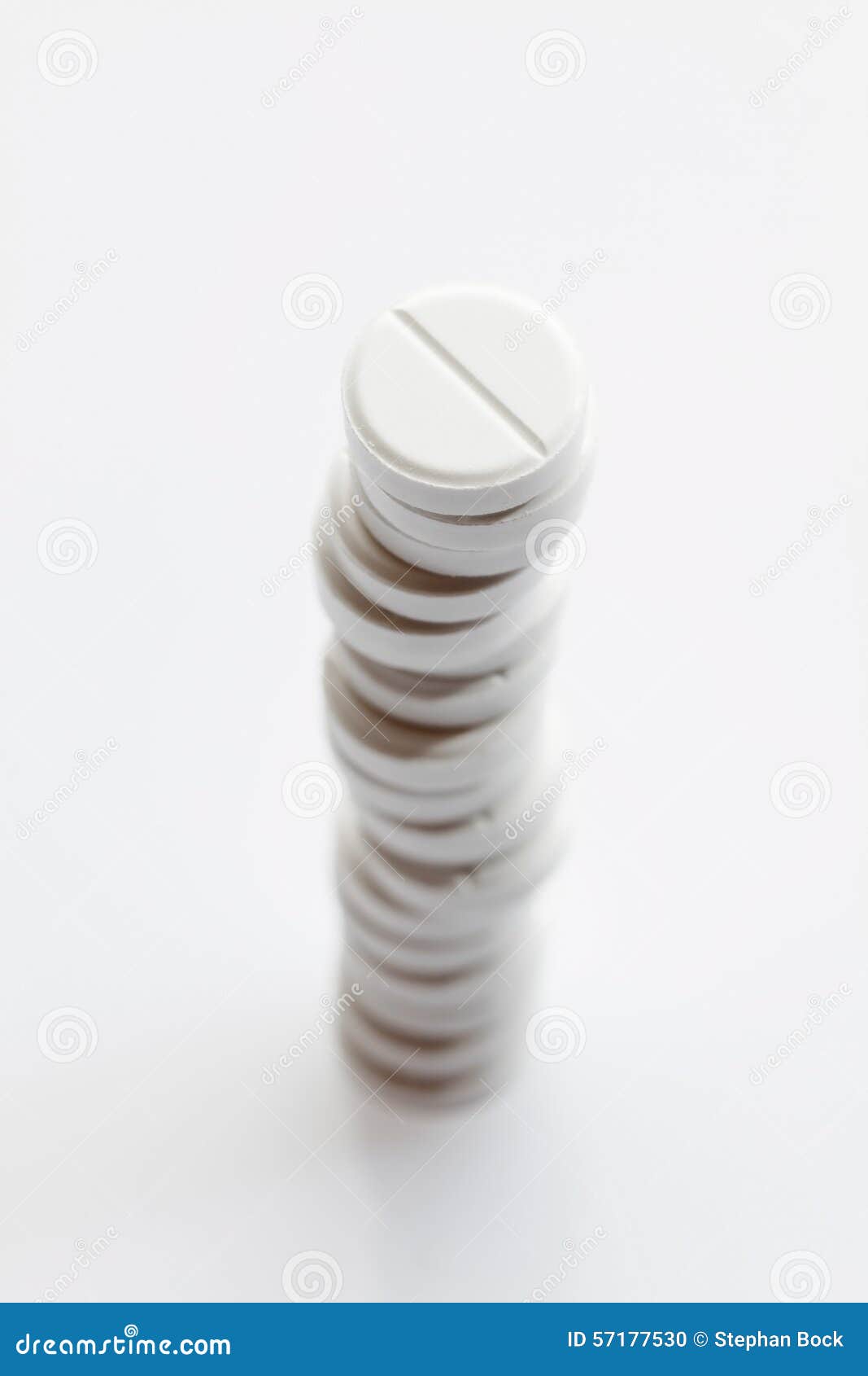 Stack of Tablets on White Background Stock Photo - Image of balance ...
