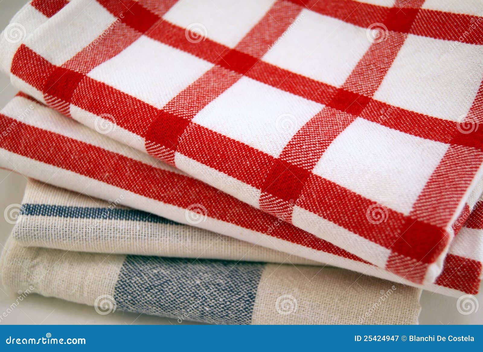 Stack of tea towels stock image. Image of clean, soft - 25424947
