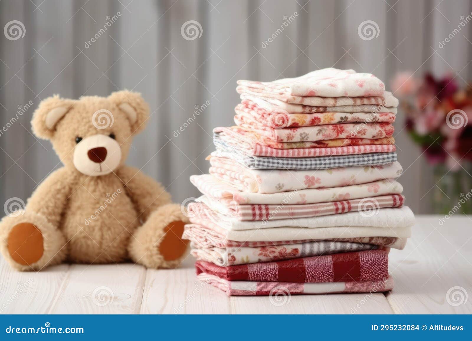 Stack of Teddy Bear Patterns on Design Table Stock Photo - Image of ...
