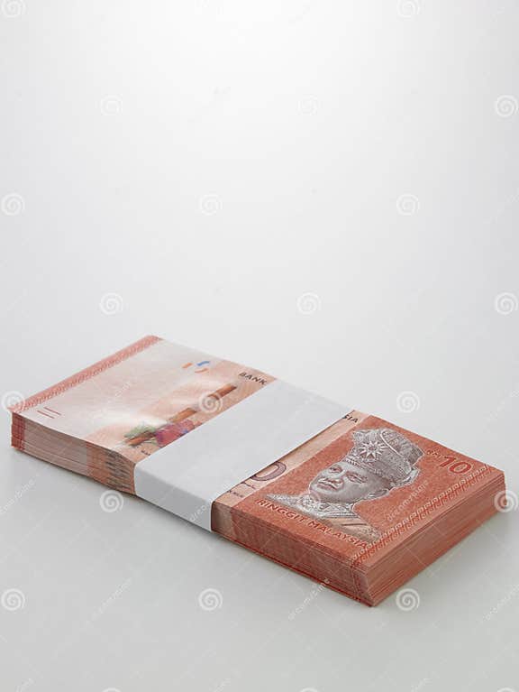 Stack of the Ten Dollar Note Stock Image - Image of fortune, loan: 53815239