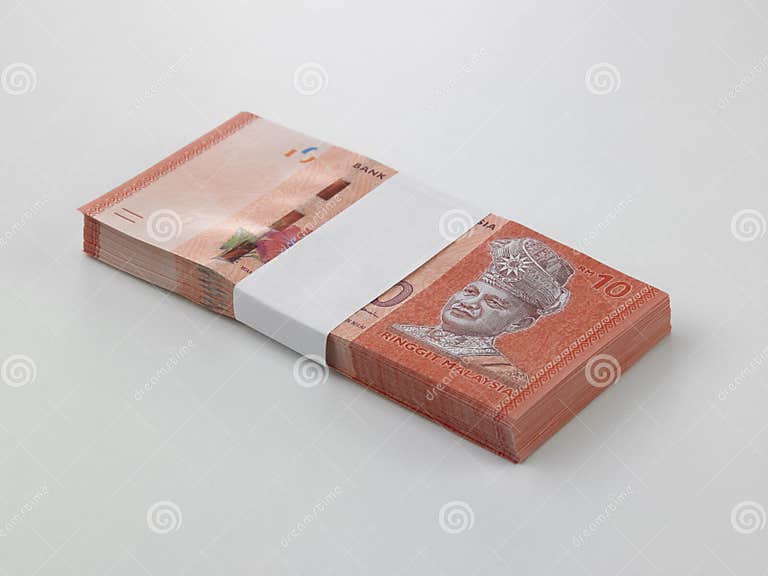 Stack of the Ten Dollar Note Stock Photo - Image of loan, bill: 53815252