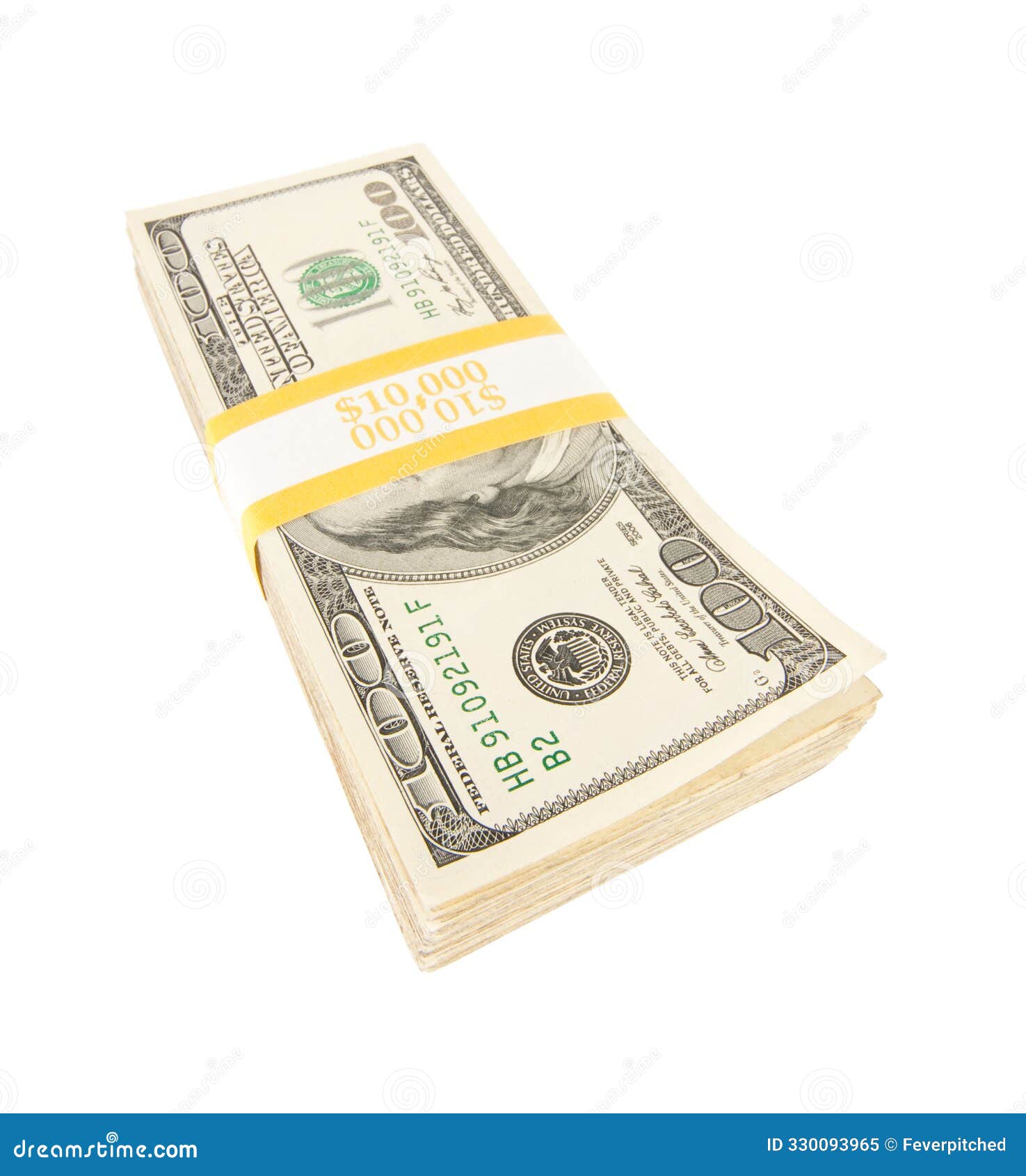 New Stack of Ten Thousand Dollars Worth of One Hundred Dollar Bills ...