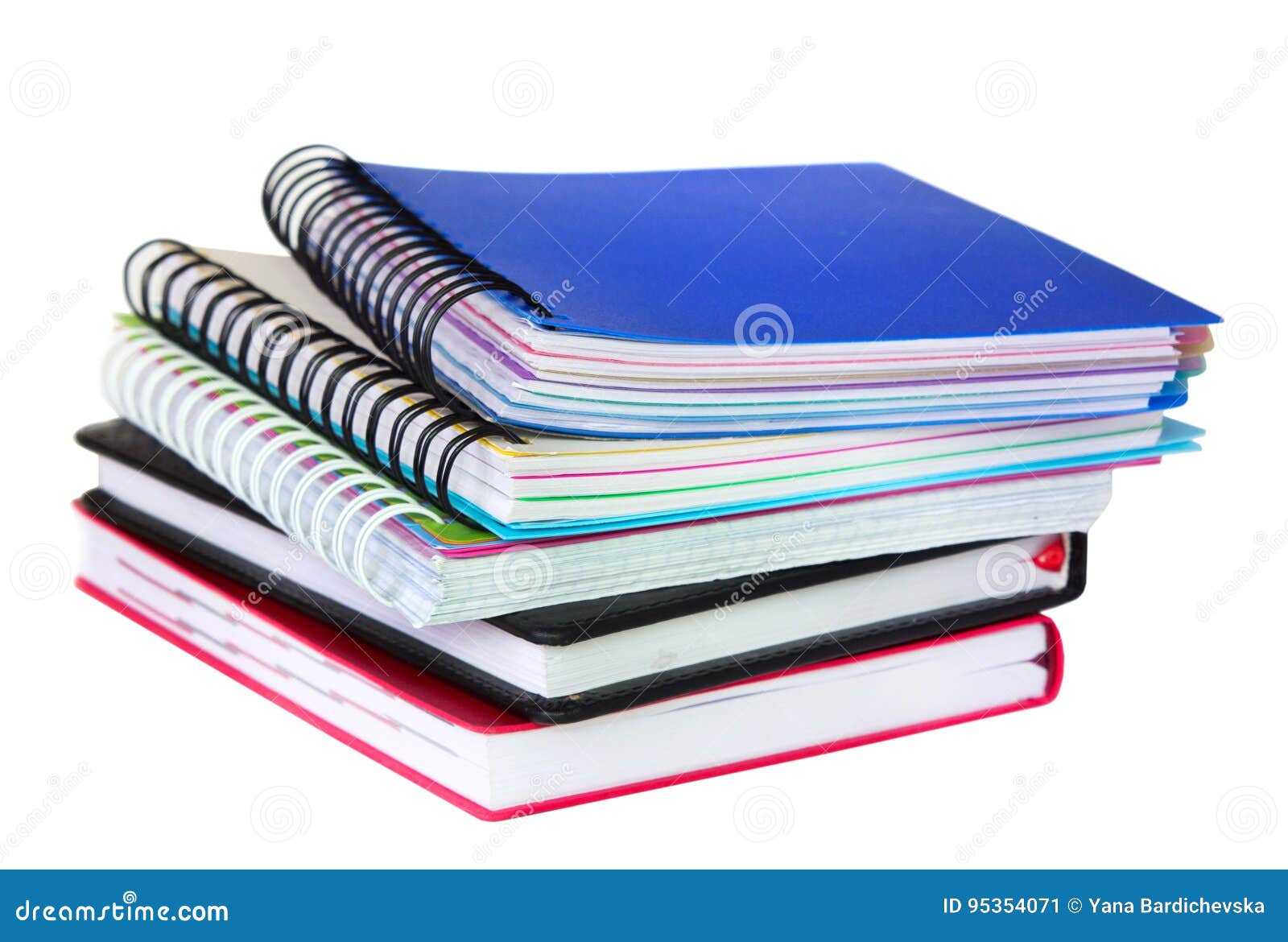 Stack of Text Books Isolated. Stock Image - Image of blank, information ...