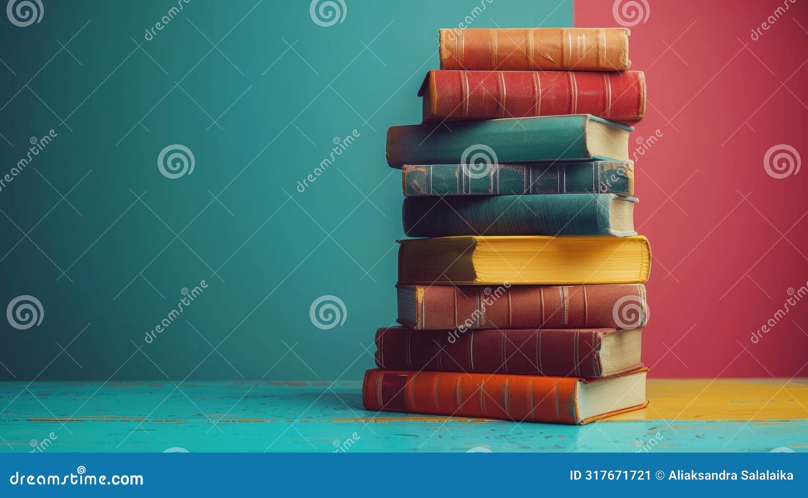 Stack of Textbooks on the Lectern, Symbolizing a Return To University ...