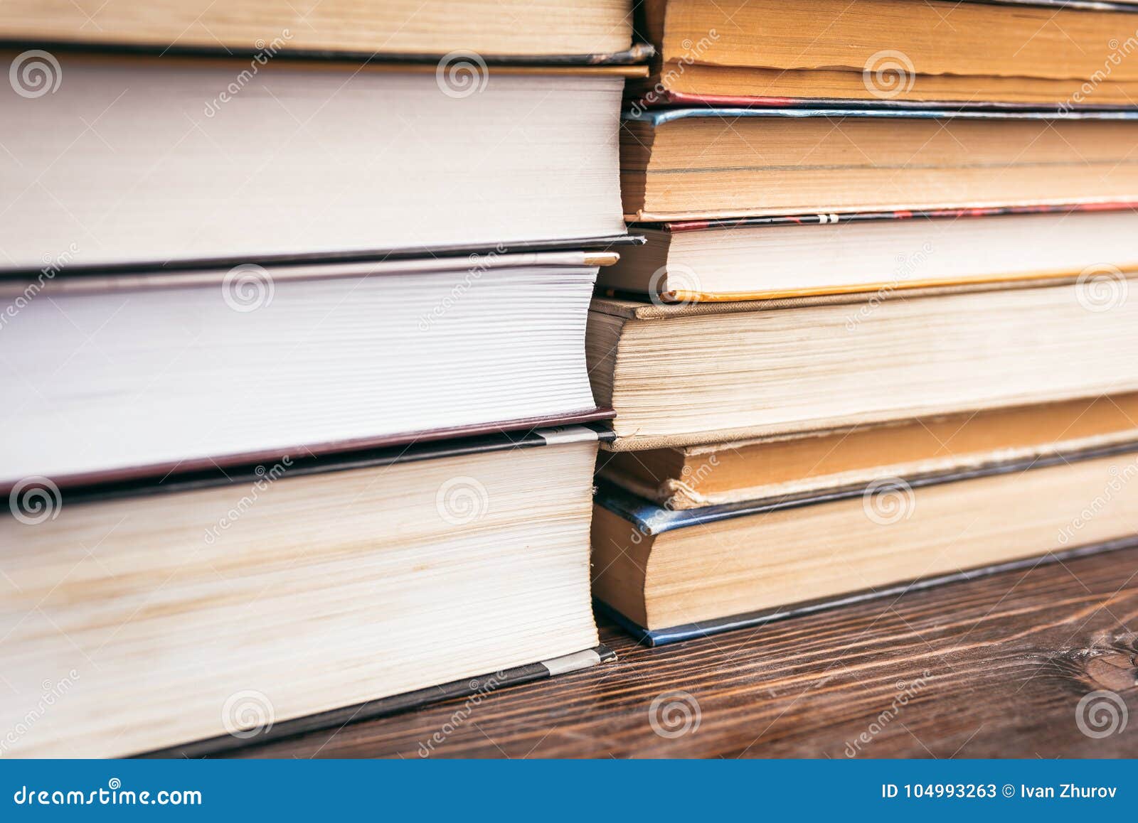 A Stack of Textbooks, Preparation for Exams Stock Image - Image of ...