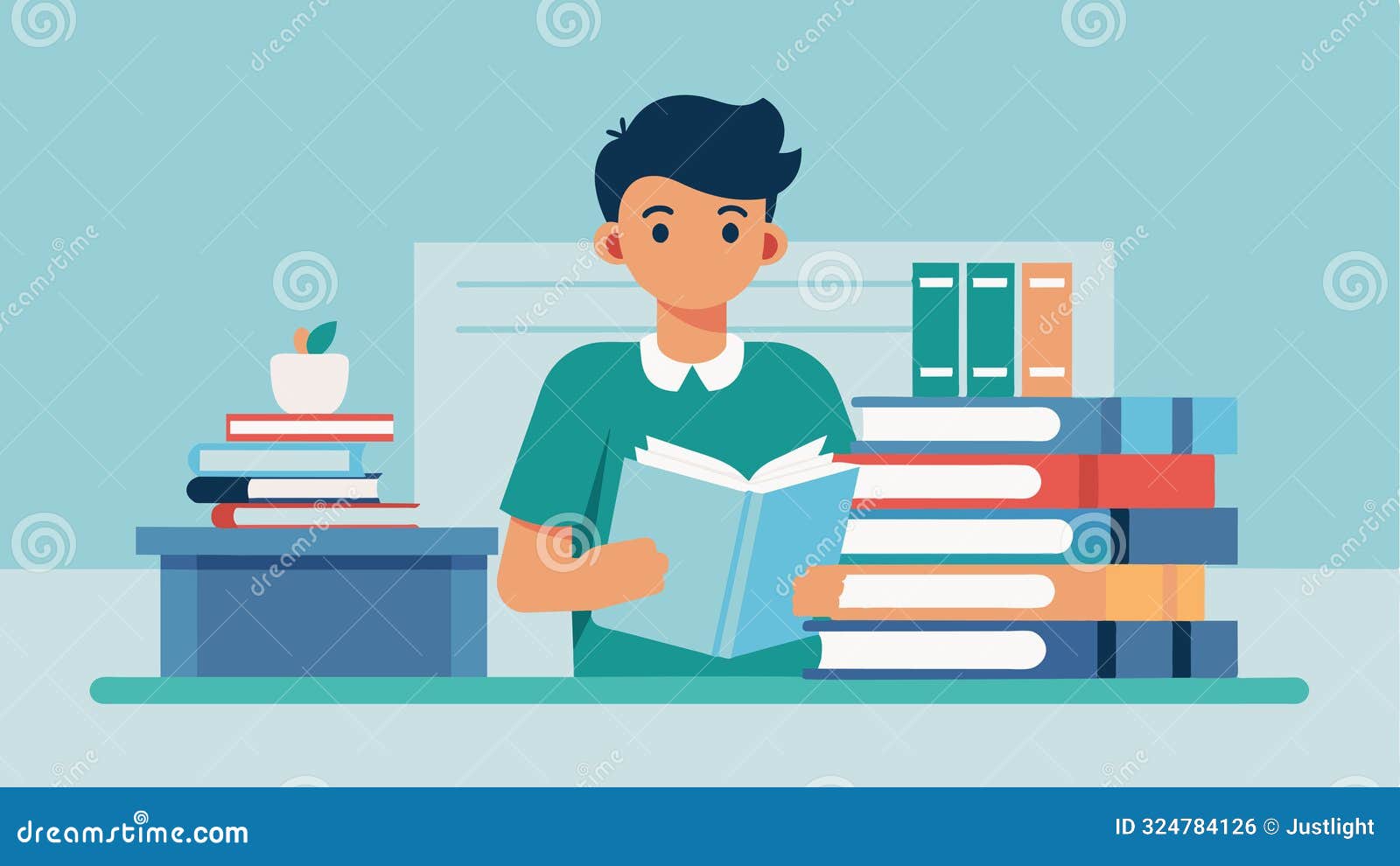 A Stack of Textbooks and Reference Manuals Sitting on a Desk As a ...