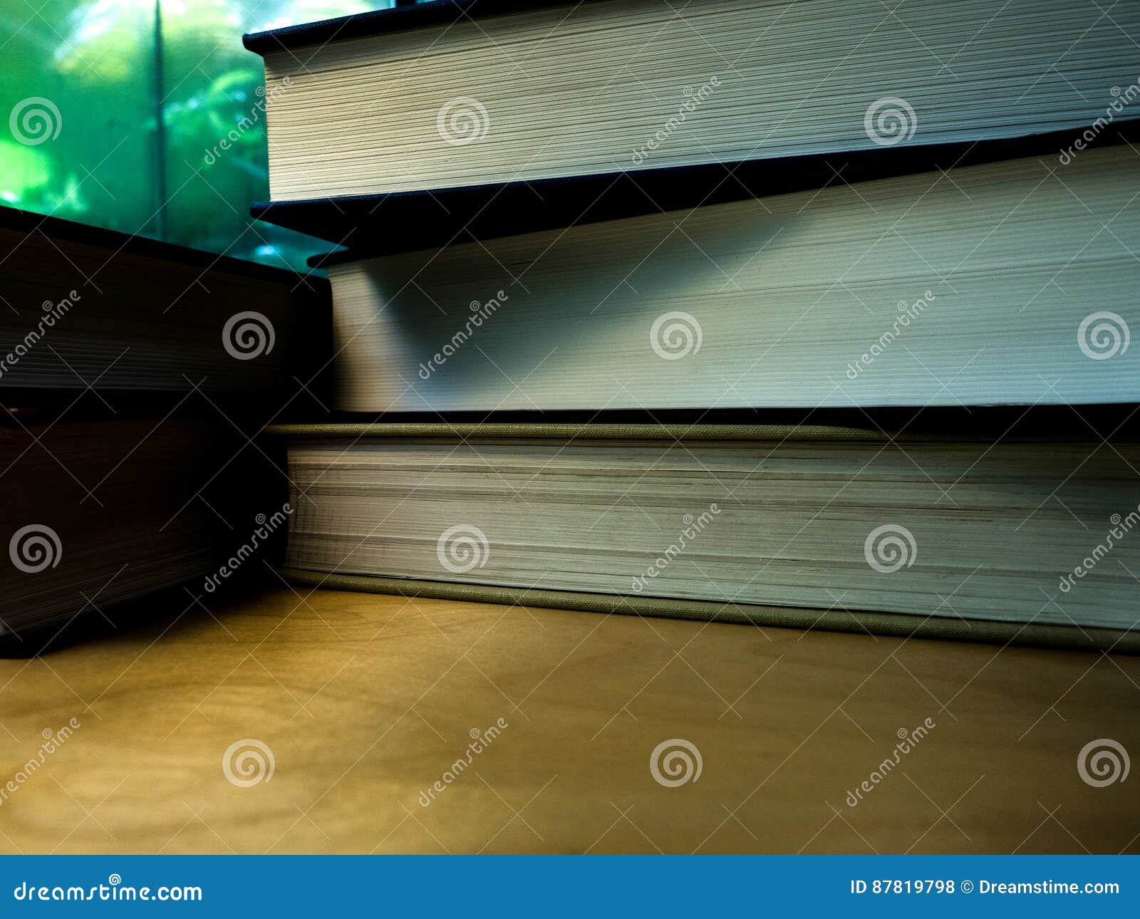 Stack of Textbooks Show the Top or Bottom Side. Stock Photo - Image of ...
