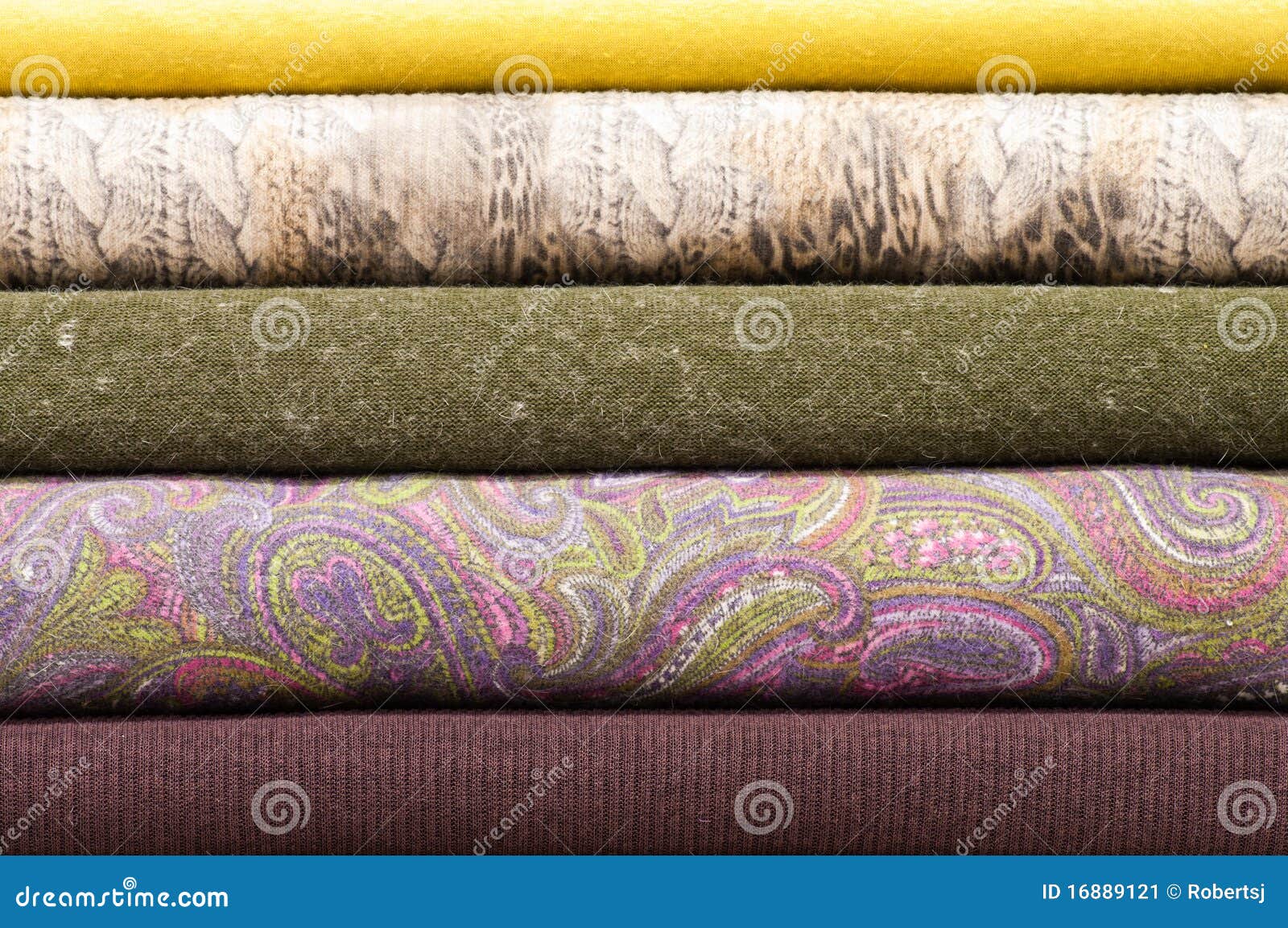 Stack of textile rolls stock image. Image of classic - 16889121