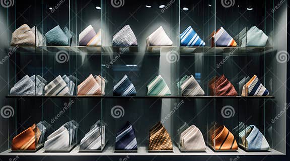 Stack of Textiles at a Fabric Shop. Generative AI Stock Illustration ...