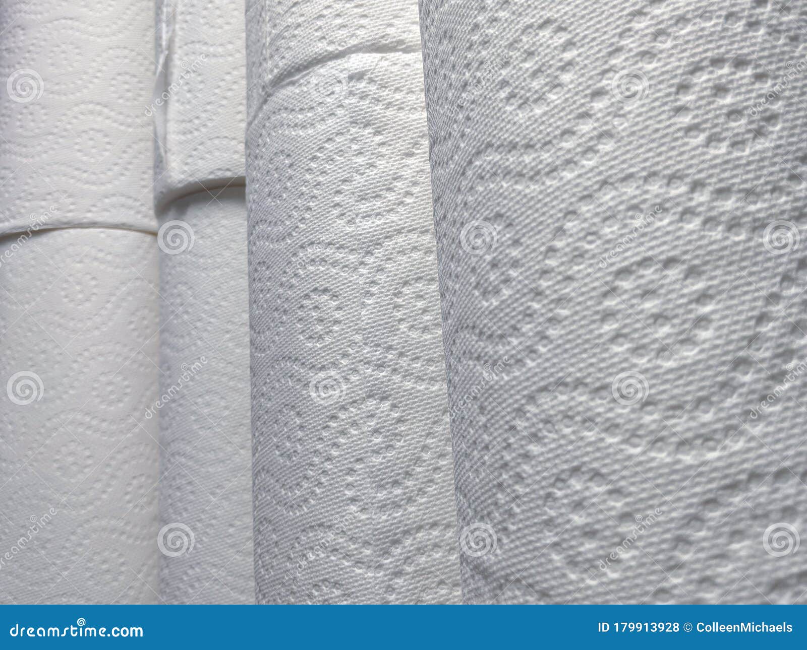 Stack of Textured, White Paper Towels on a Storage Shelf Stock Photo ...