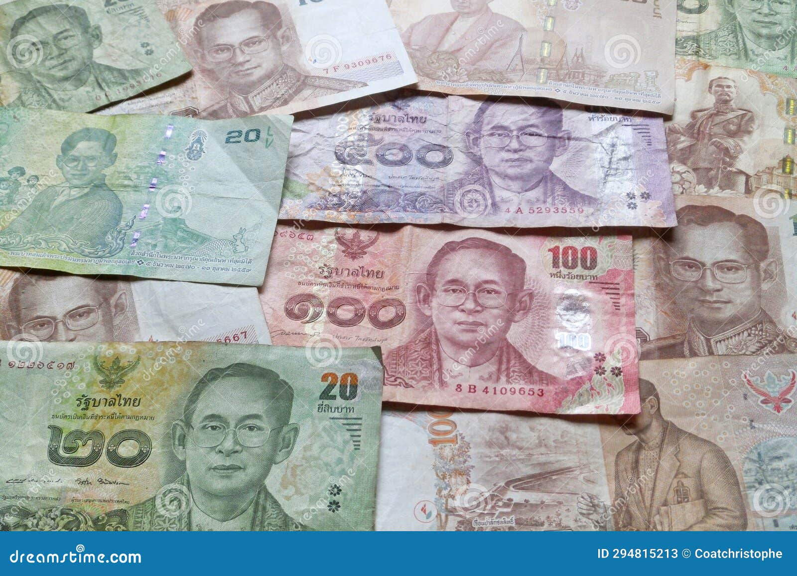 Stack of Thai Baht Banknotes Stock Image - Image of paying, savings ...