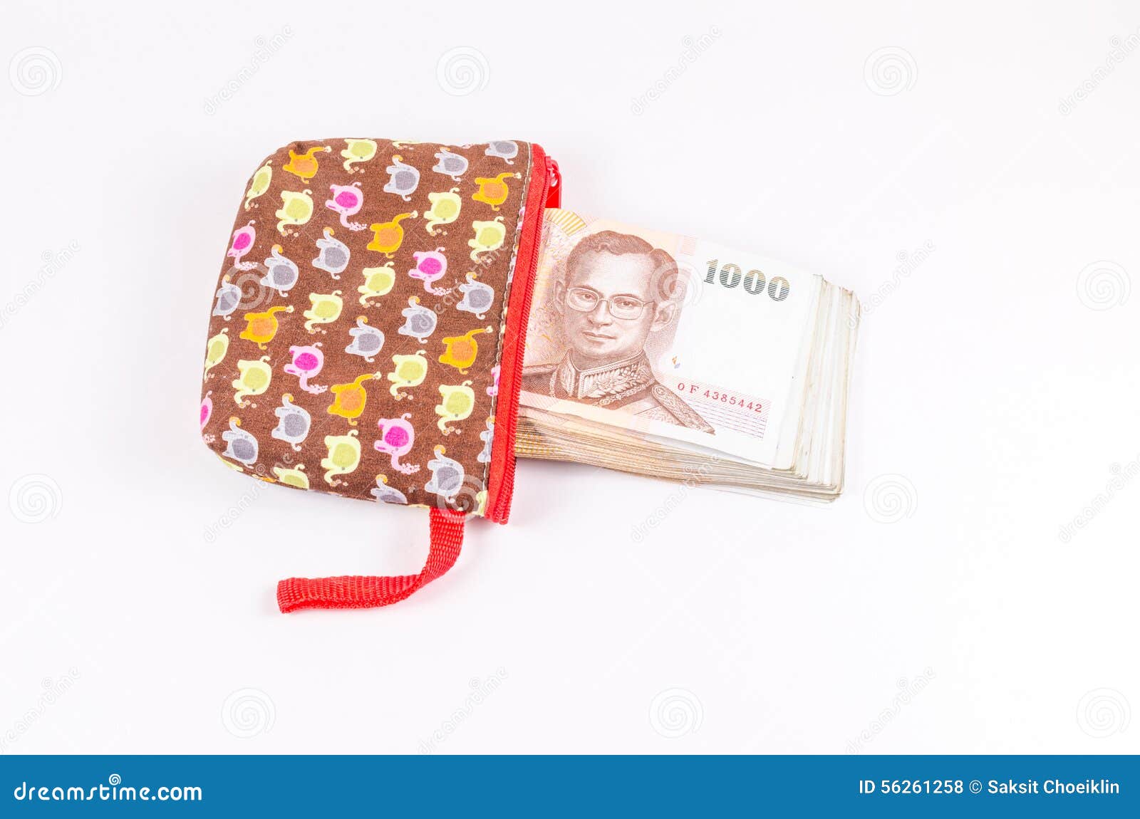 Stack of Thai Banknote from Cloth Bag Stock Photo - Image of banknote ...