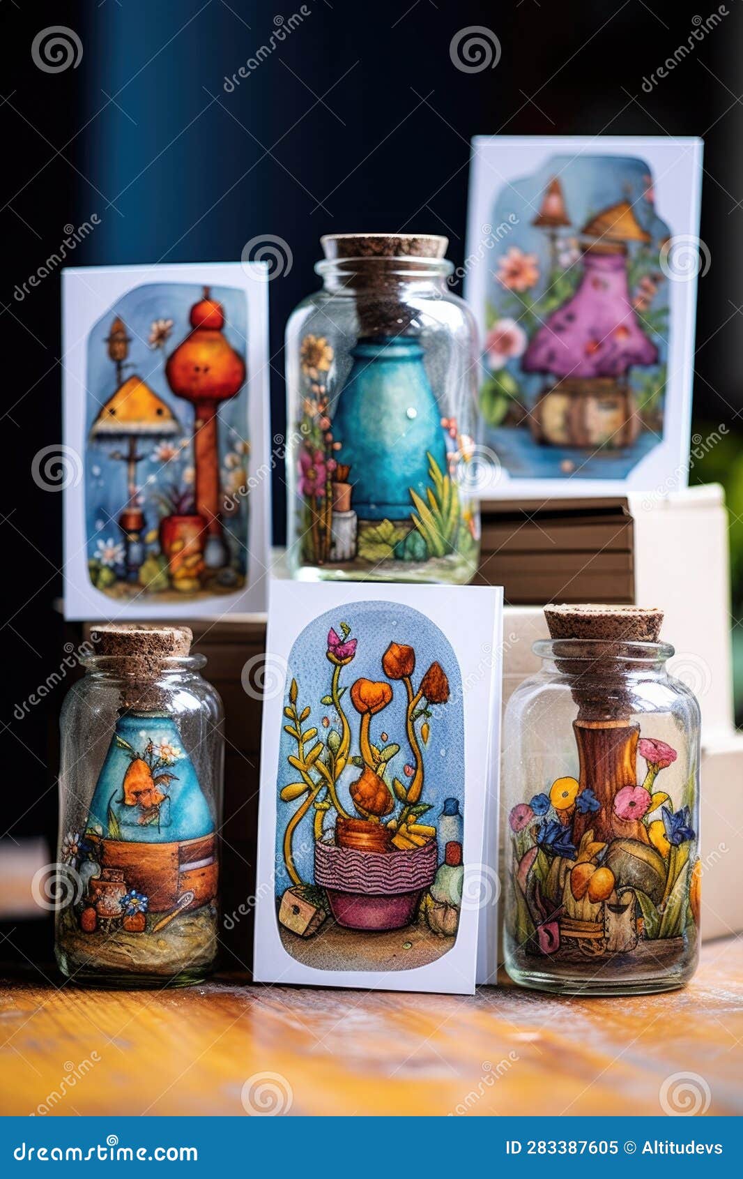 Stack of Thank You Cards in Various Designs Stock Illustration ...