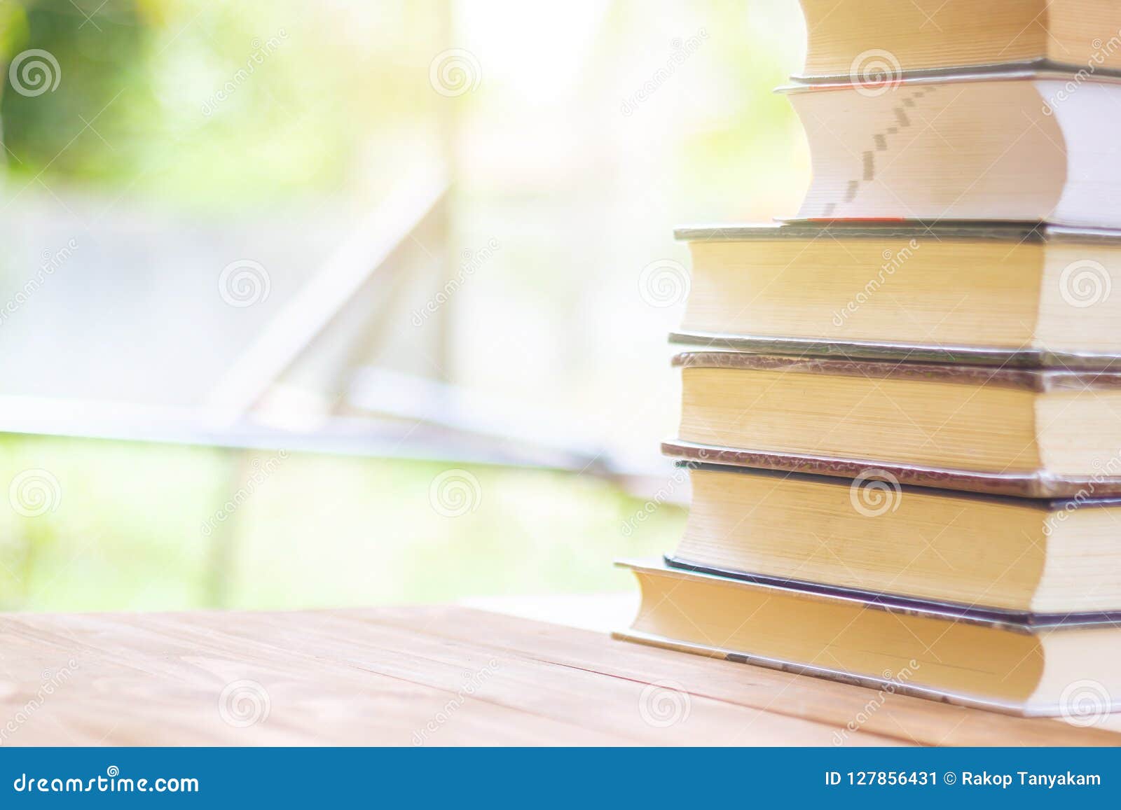 Stack of Thick Books with Beautiful Light Stock Image - Image of ...
