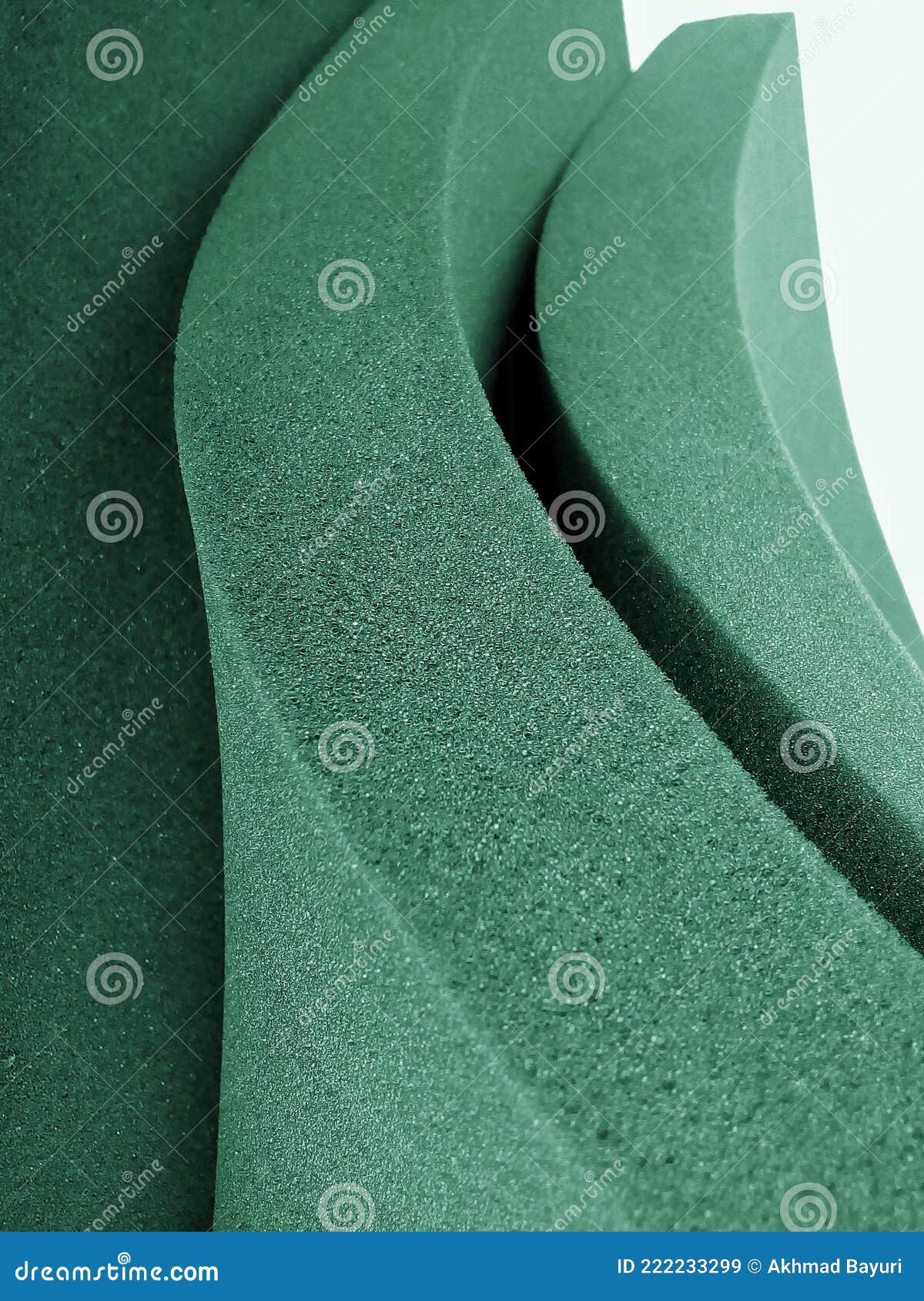 Thick Green Sponge Foam Material Stock Image - Image of elastic, color ...