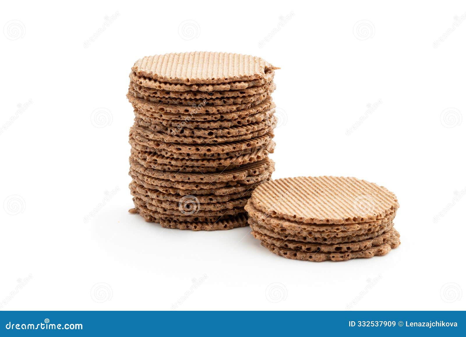 Stack of Thin Round Rye Crispbreads Isolated on White Stock Image ...