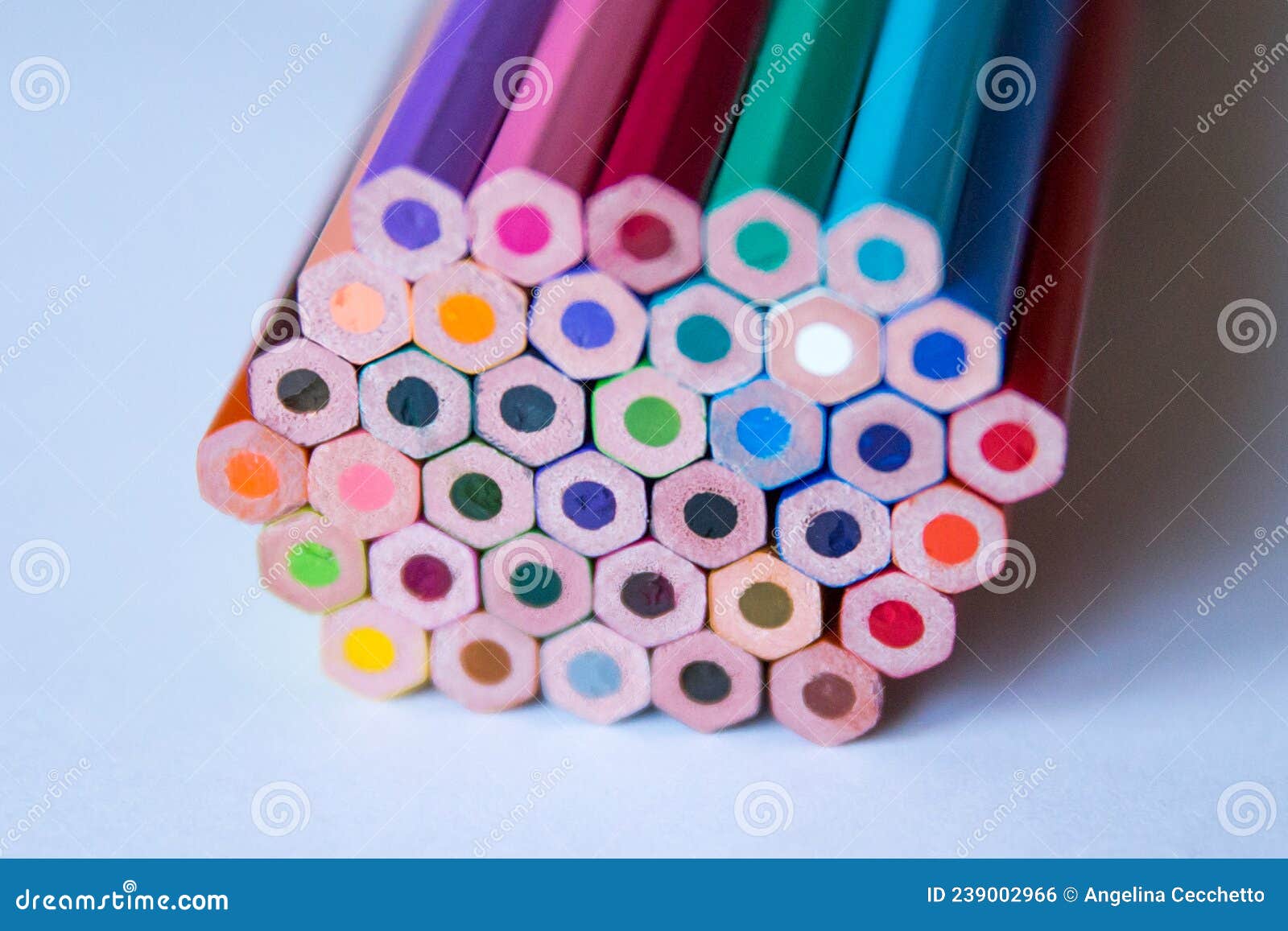 Stack of Thirty-six Colours Hexagonal Shape Colouring Pencils Genuine ...