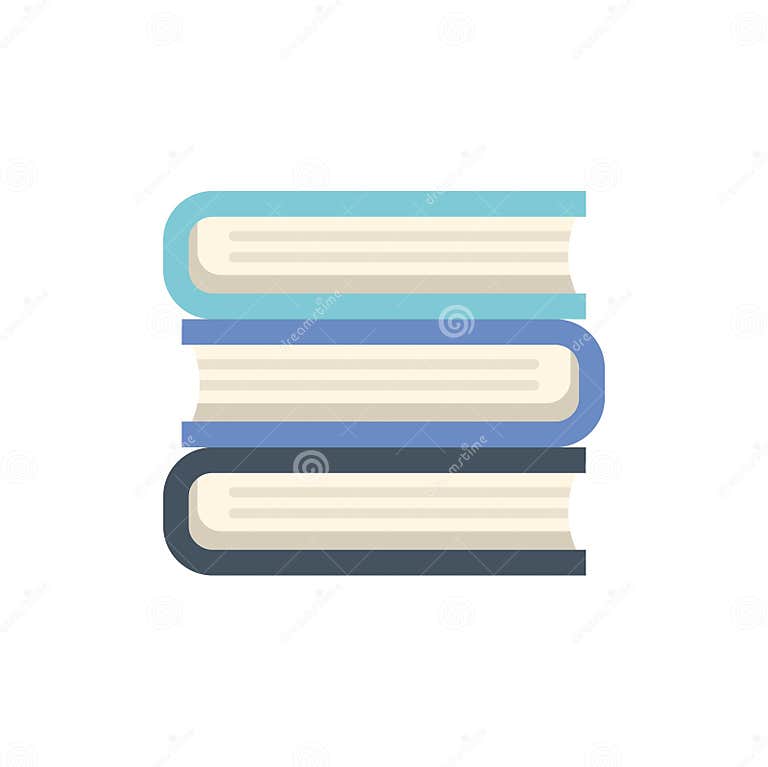 Stack of Three Books Forming a Tower of Knowledge Stock Illustration ...