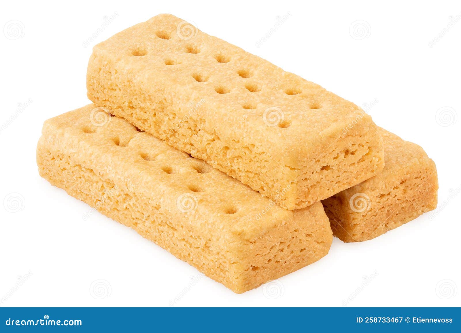 Stack of Three Butter Shortbread Finger Biscuits Stock Image - Image of ...