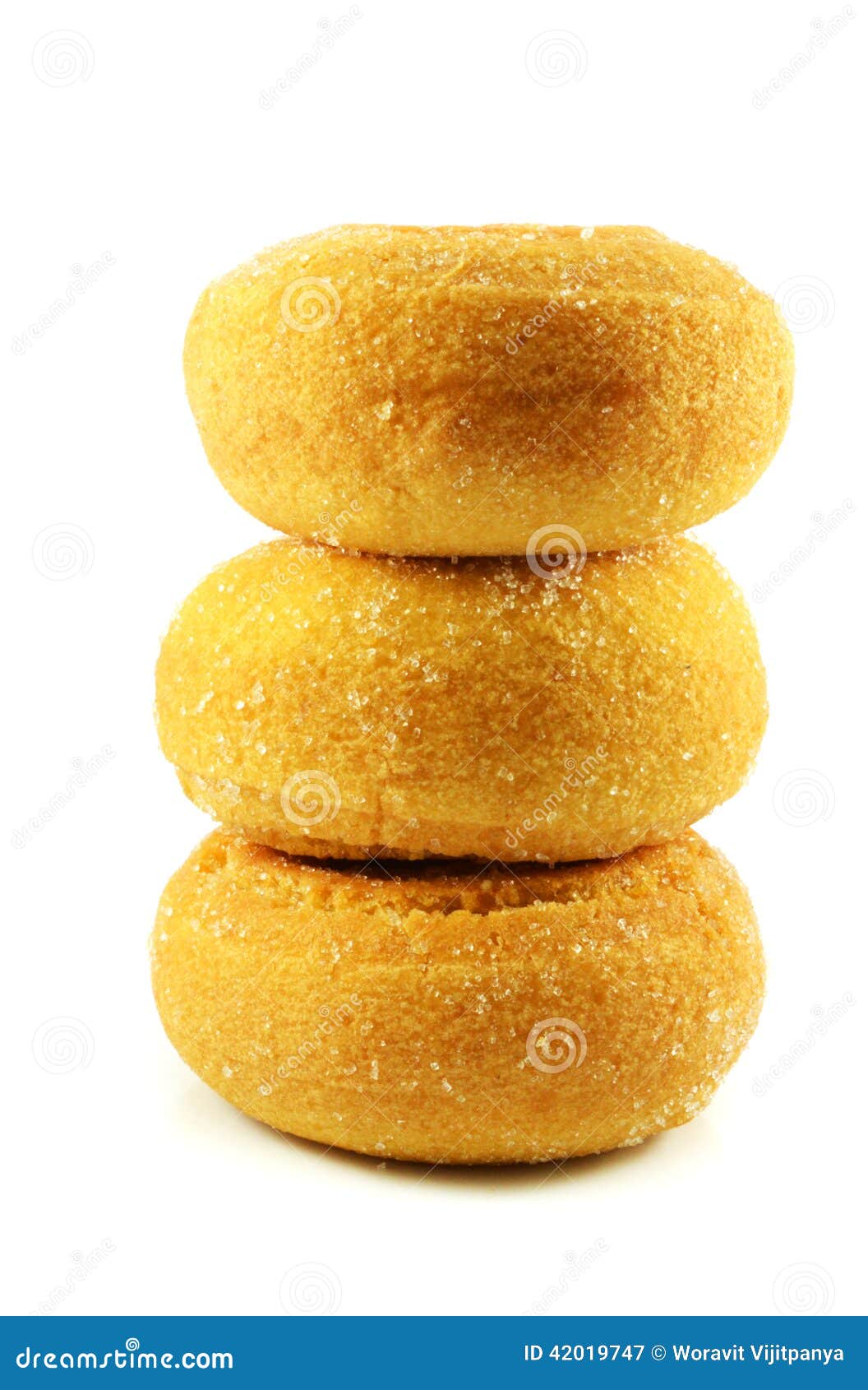 Stack of three donut stock image. Image of donut, doughnut - 42019747