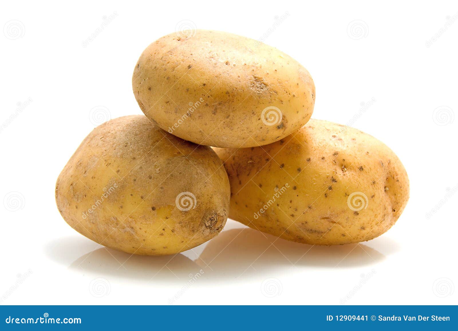 Stack of three potatoes stock image. Image of vegetable - 12909441