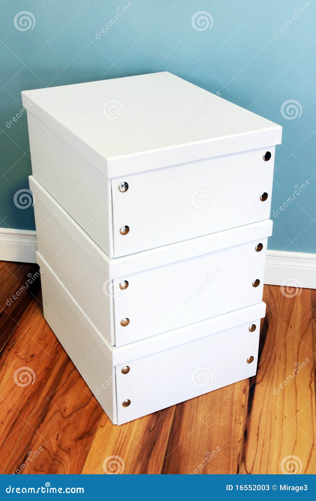 Stack of three white boxes stock image. Image of interior - 16552003