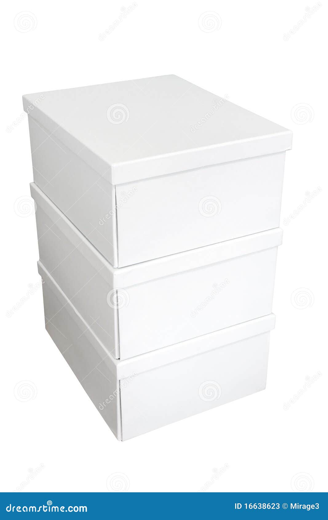 Stack of three white boxes stock image. Image of wall - 16638623