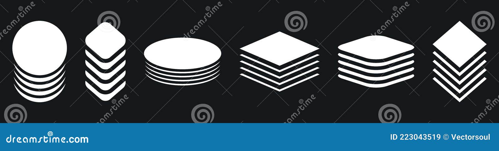 Stack, Tier, Layers Tower Icon, Symbol. Multitier Icon Stock Vector ...