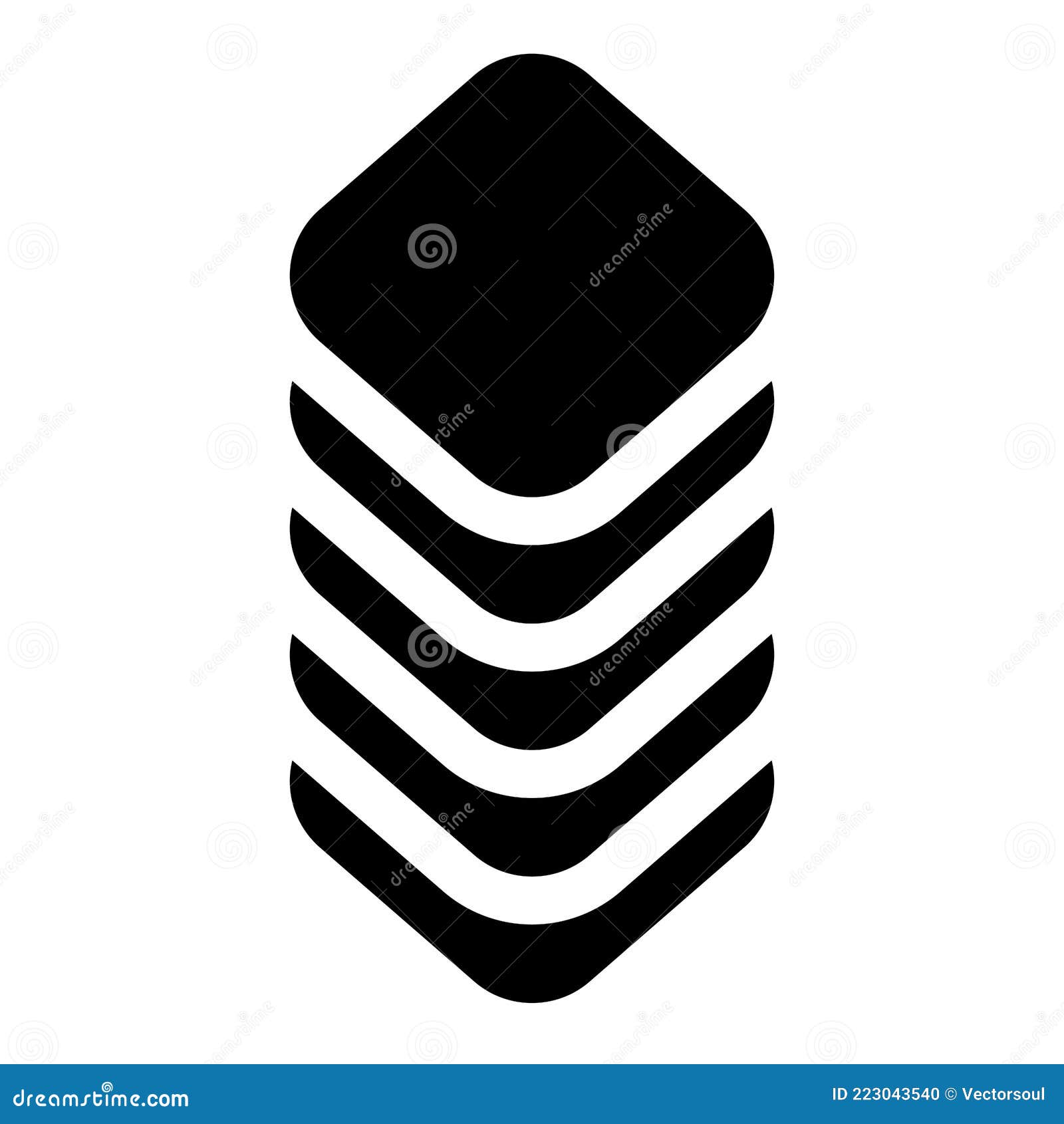 Stack, Tier, Layers Tower Icon, Symbol. Multitier Icon Vector ...