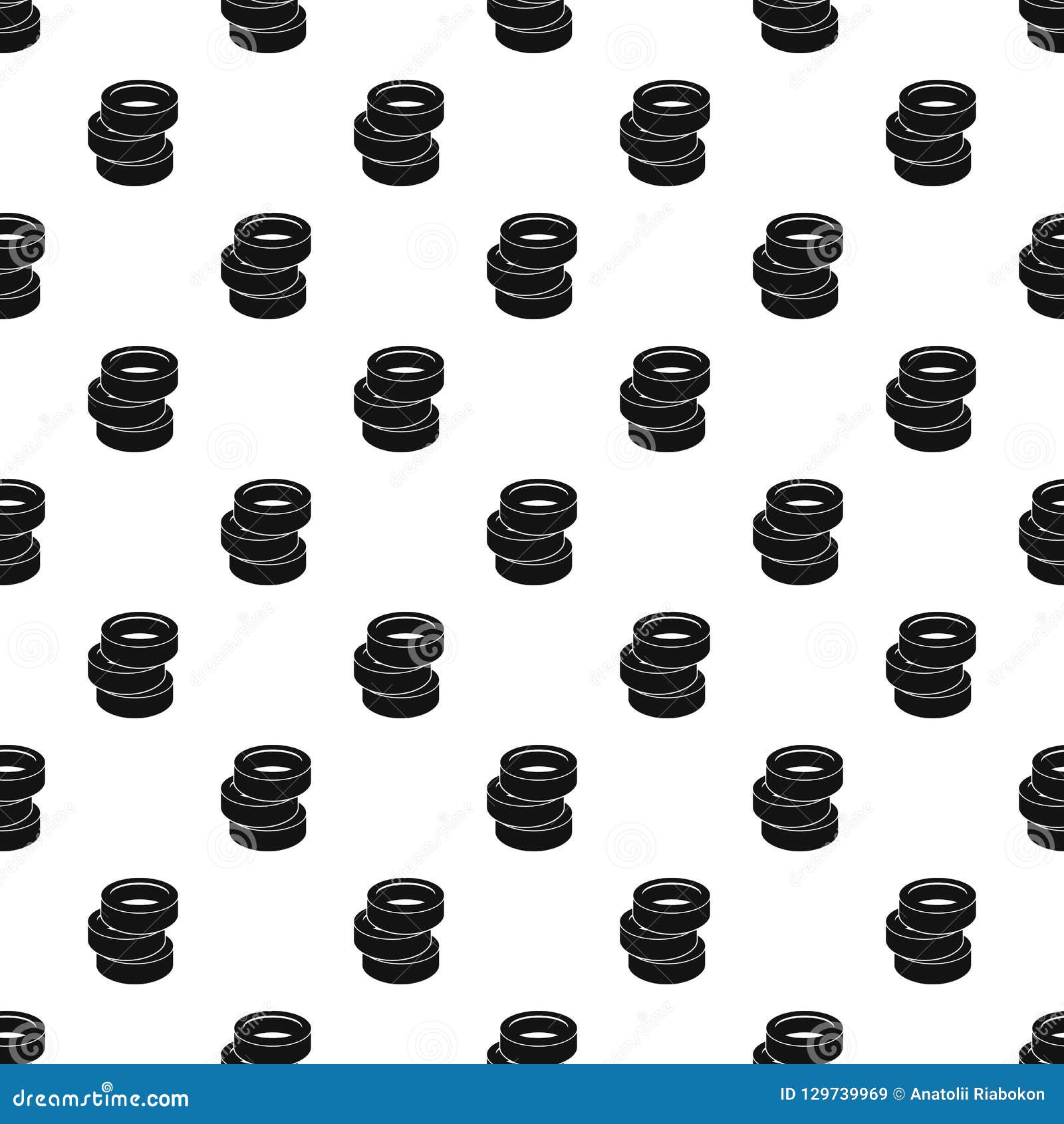 Stack of Tire Pattern Seamless Vector Stock Vector - Illustration of ...