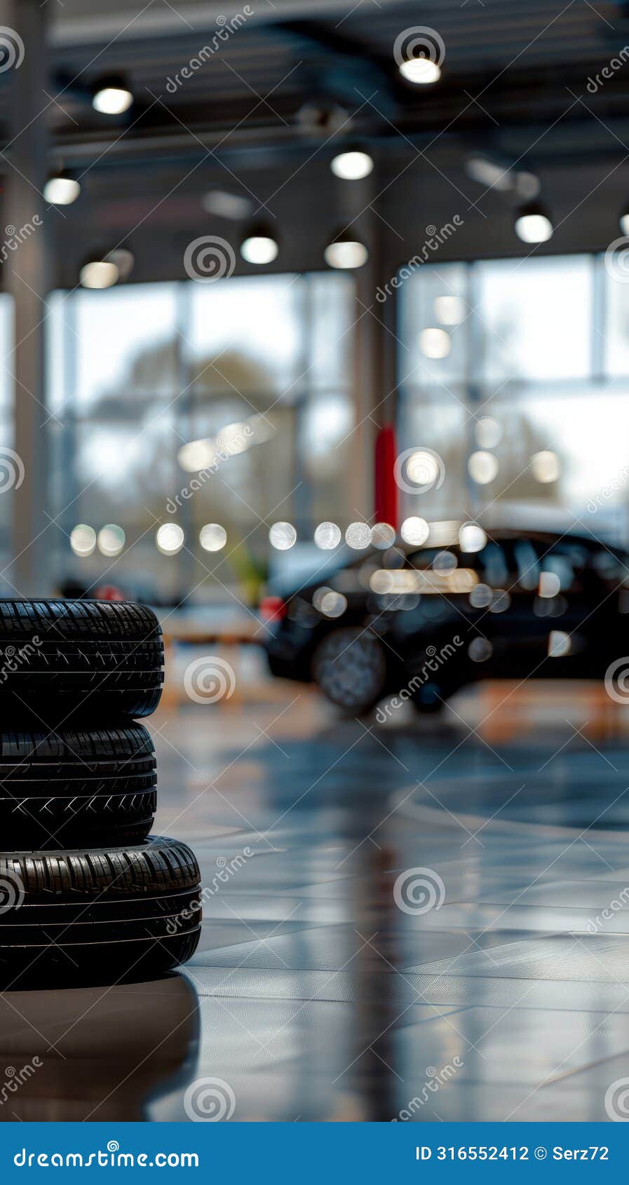 A Stack of Tires on the Background of Cars Stock Photo - Image of speed ...