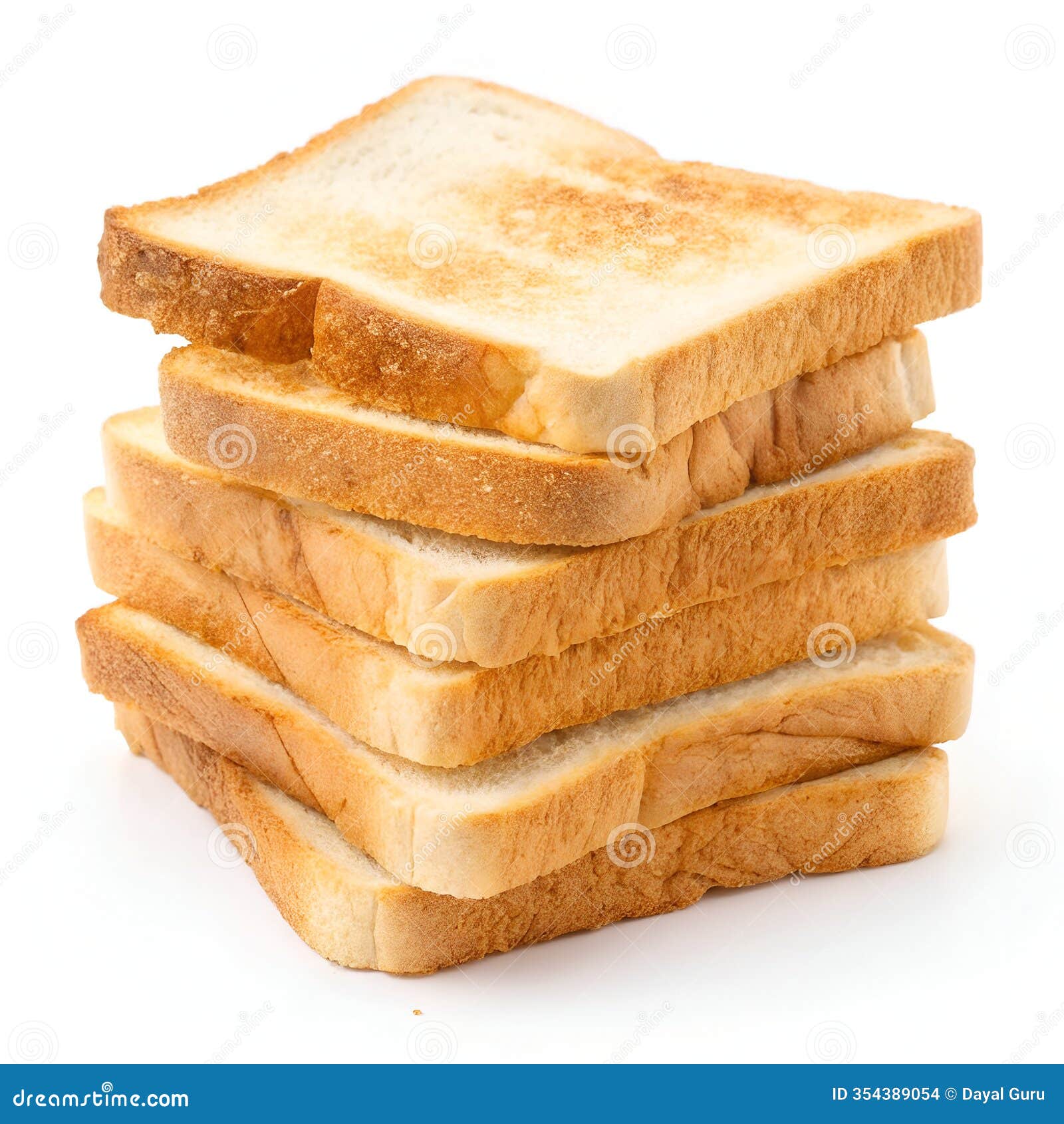 A Stack of Toasts Isolated on White Background Stock Illustration ...