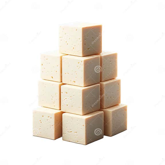 Stack of Tofu Cubes Isolated on Transparent Background Stock ...