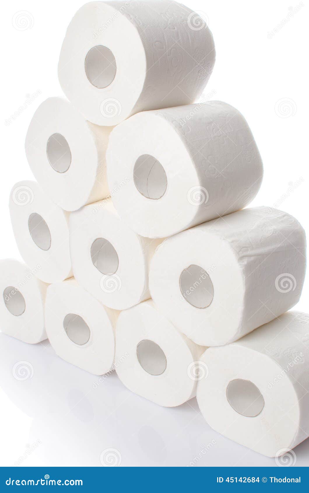 Stack of Toilet Paper Rolls Stock Photo - Image of cleaner, accessories ...