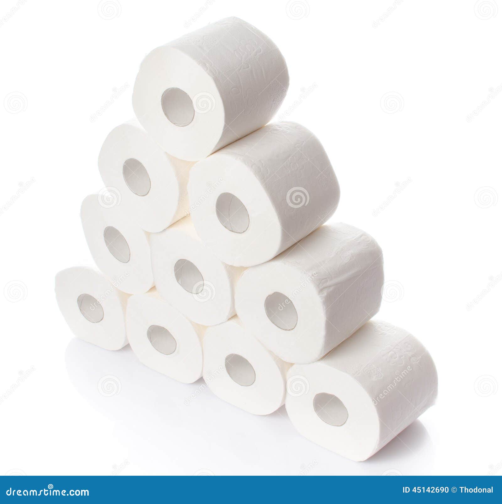 Stack of Toilet Paper Rolls Stock Photo - Image of paper, clean: 45142690