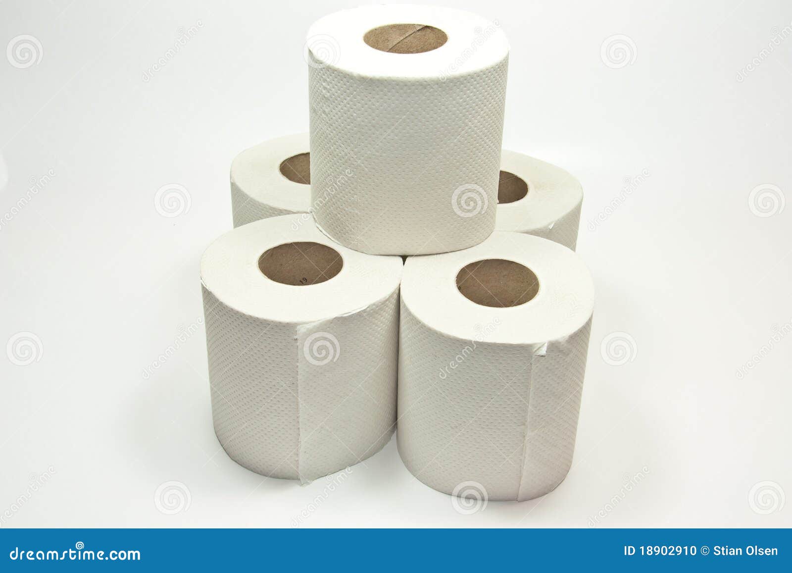 Stack of toiletpaper stock photo. Image of recycle, white - 18902910