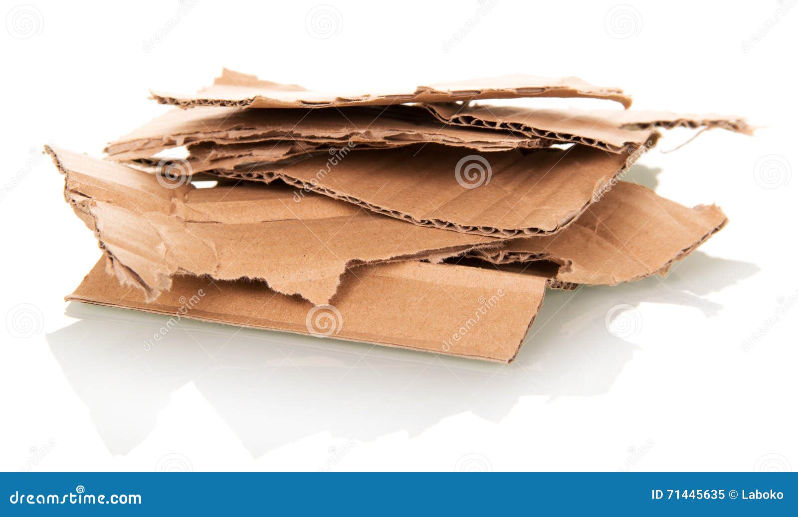 Stack Of Torn Cardboard Isolated On White Background Royalty-Free Stock ...