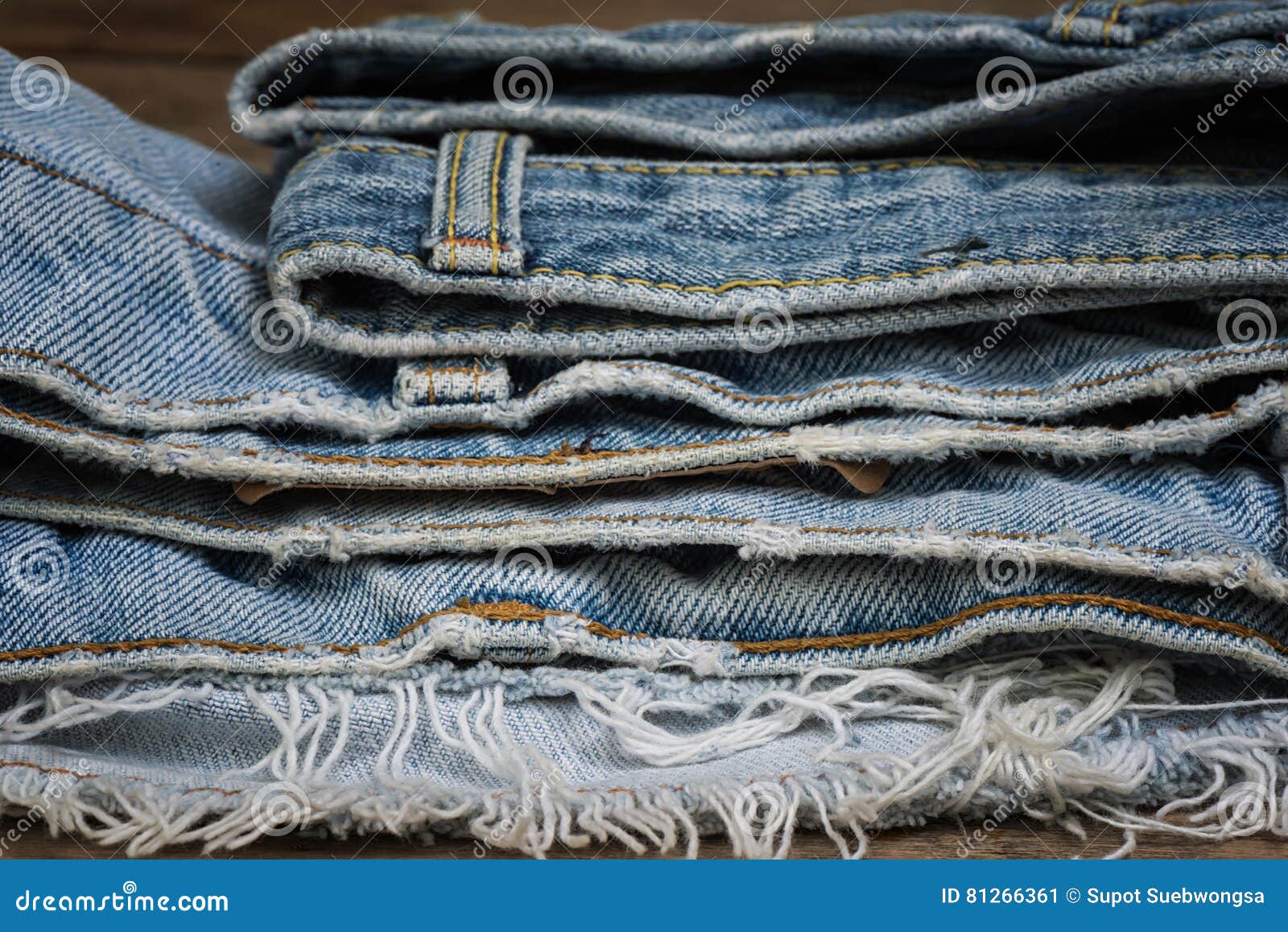 Stack of Torn and Worn Old Jean Stock Image - Image of clothing ...