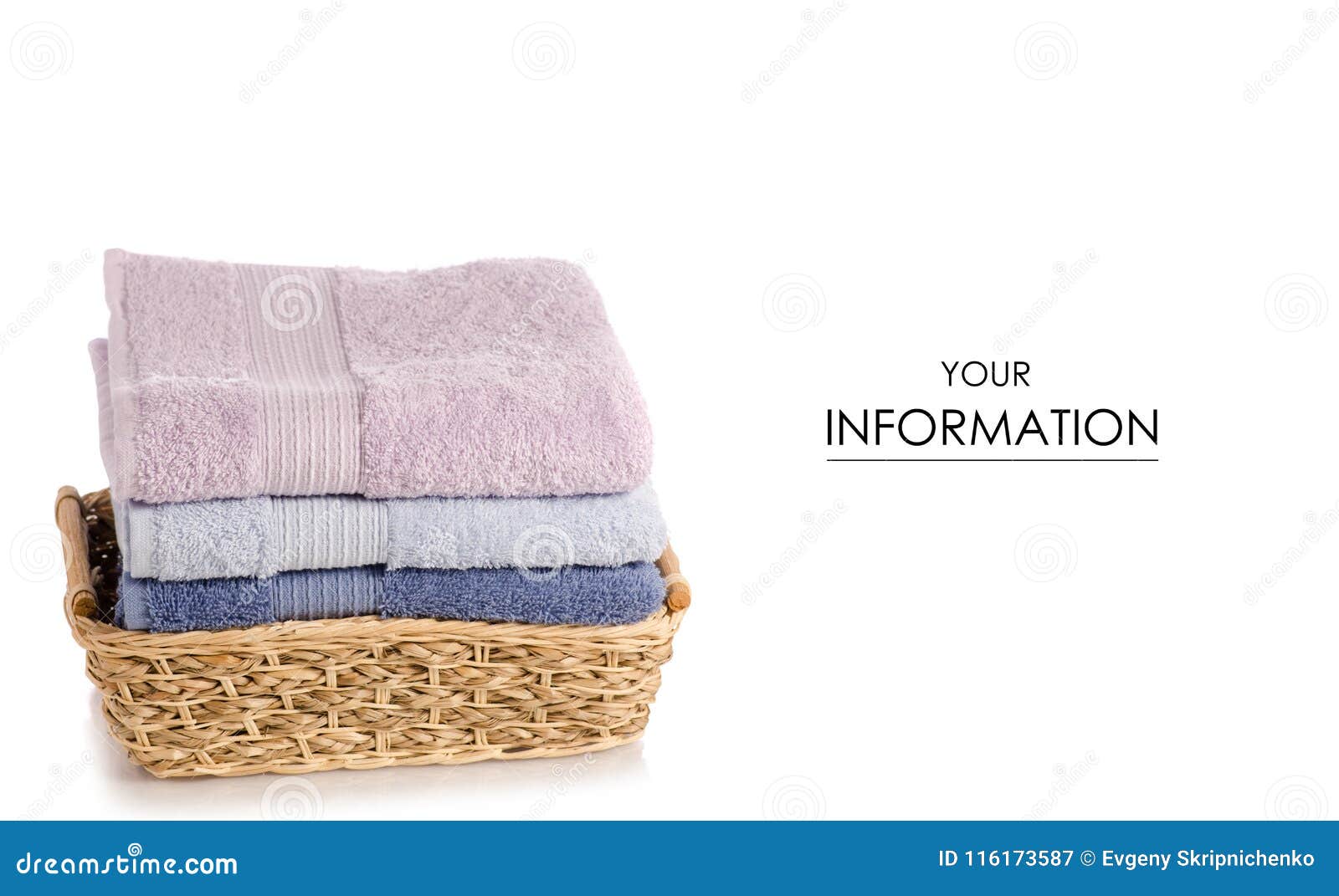 A Stack Towel in Basket Pattern Stock Image - Image of absorb, bright ...