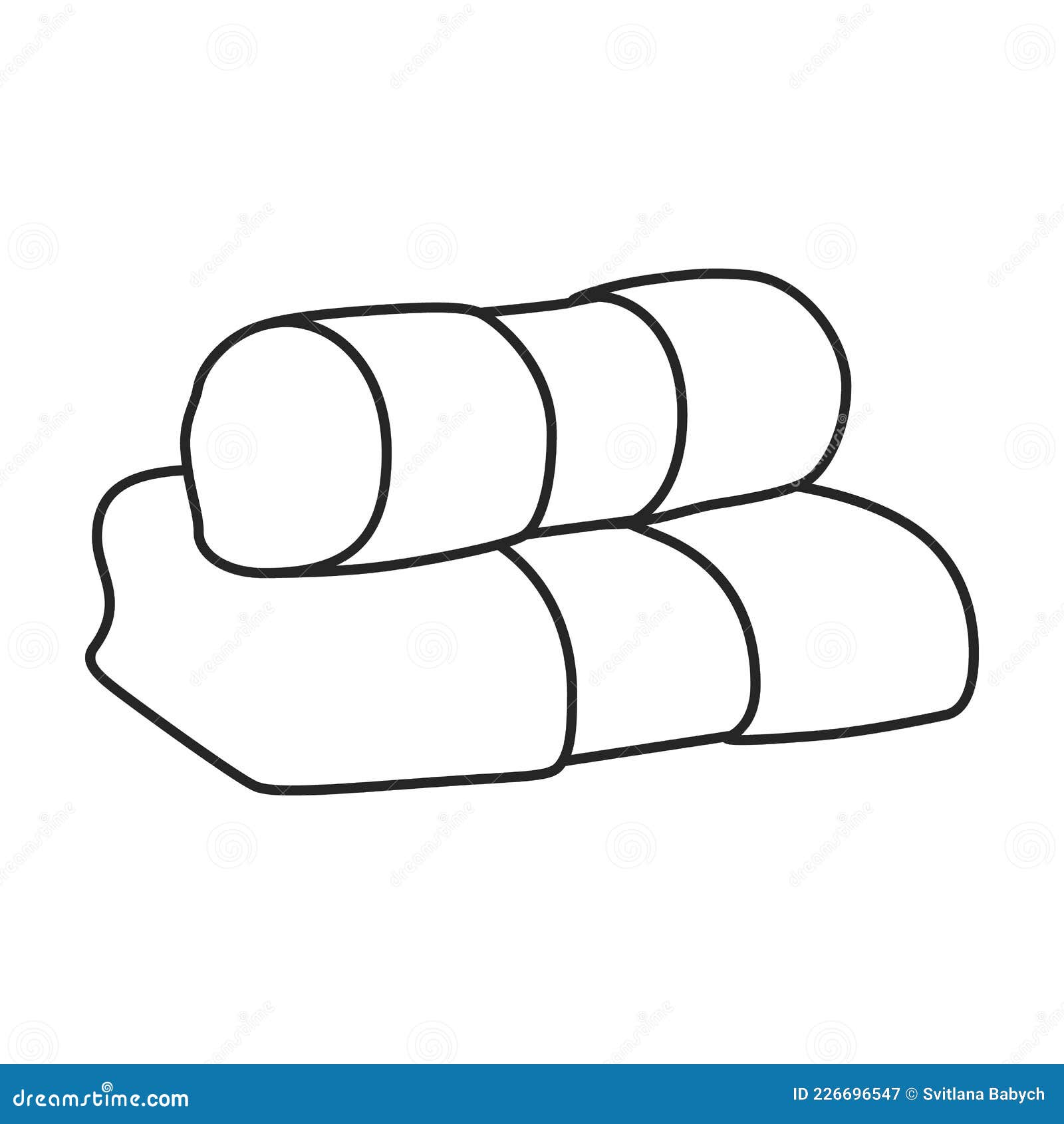Stack Towel Vector Icon.Outline Vector Icon Isolated on White ...